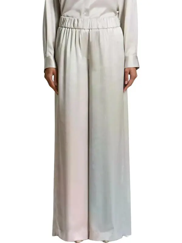 Peserico Elasticated Waistband Wide-leg Trousers - Neutrals