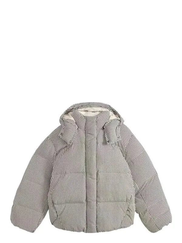 LEVI'S Padded Gingham Check Puffer Jacket - Grey