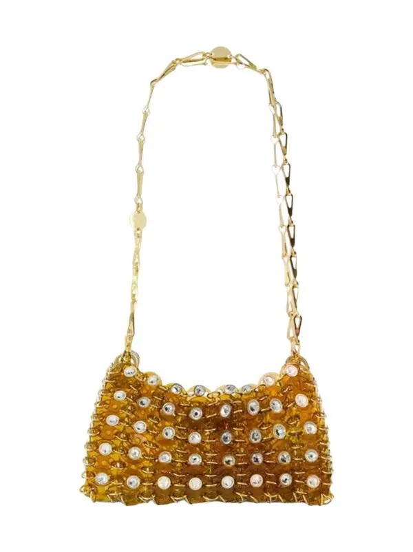 Rabanne 1969 Nano Crystal Shoulder Bag - Brown