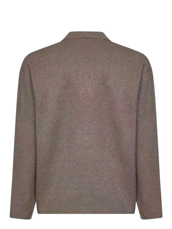 HEVO Mar Grande Long-sleeve Polo Shirt - Brown