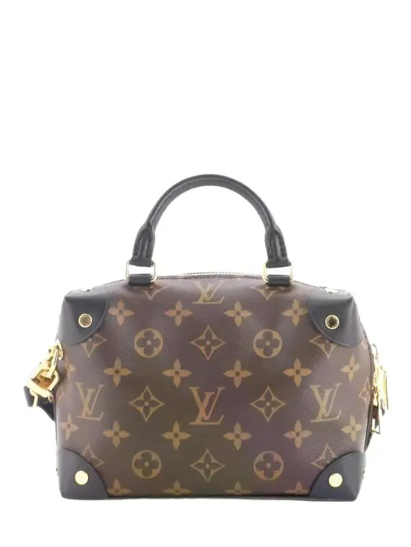 LOUIS VUITTON Monogram Canvas Petite Malle Souple Handbag - Brown