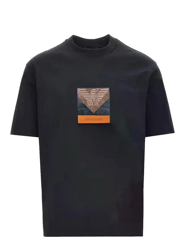 Emporio Armani Logo-patch T-shirt - Blue