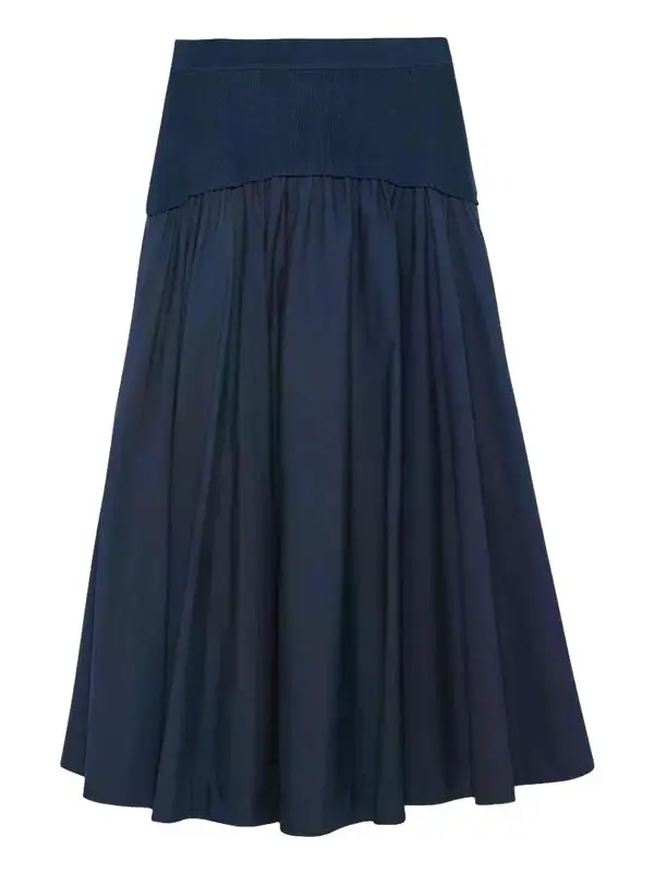 Simkhai Ovie Flared Midi Skirt - Blue