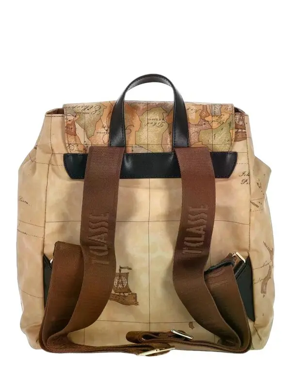 ALVIERO MARTINI 1° CLASSE Geo Classic Print Backpack - Neutrals
