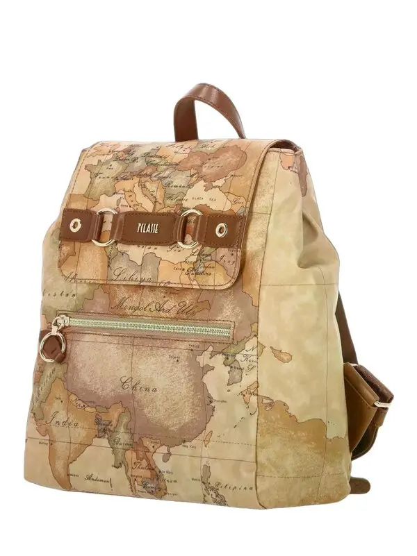 ALVIERO MARTINI 1° CLASSE Alviero Martini 1a Classe Map Print Foldover Backpack - Neutrals