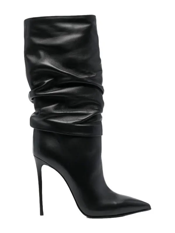 LE SILLA Eva Pointed Toe High Heel Boots - Black