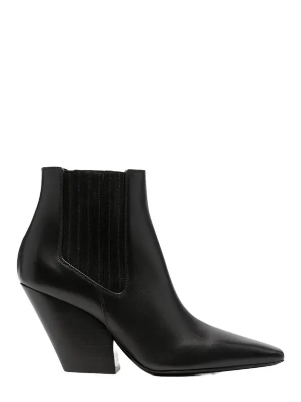 Casadei Square Toe Ankle Boots - Black