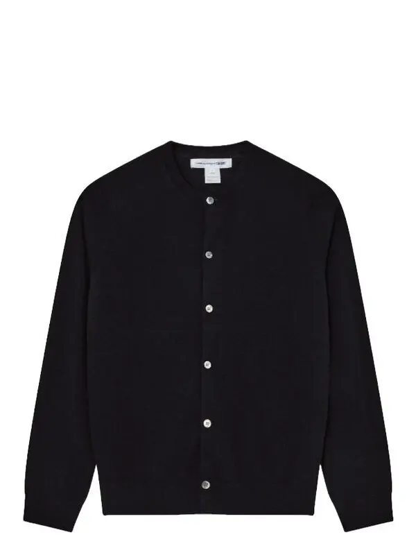 Comme Des Garçons Long-sleeved Sweater With Logo Detail - Black