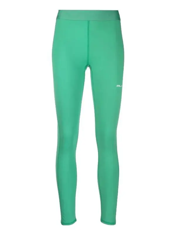 Polo Ralph Lauren Rlx Ralph Lauren Logo-waist Cropped Skinny Leggings - Green