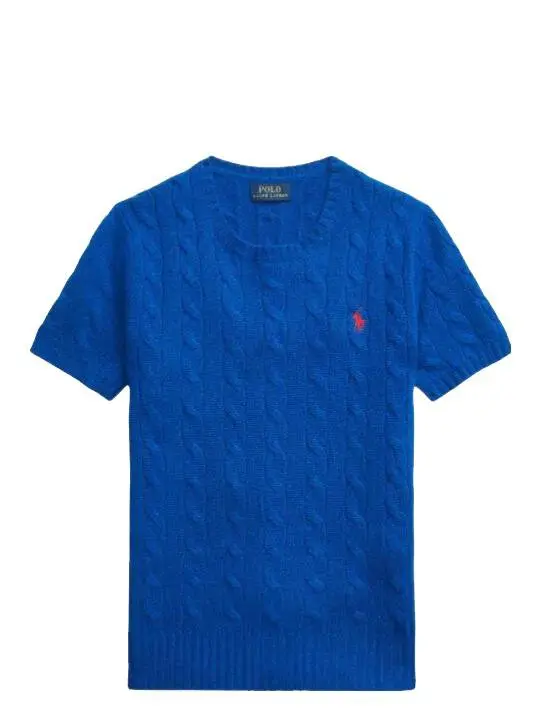 Polo Ralph Lauren Cable Knit Short Sleeve T-shirt - Blue