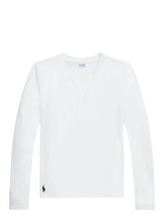 Polo Ralph Lauren Long-sleeve V-neck T-shirt - White