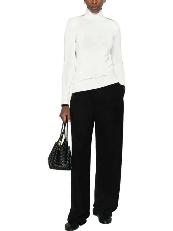 TOTEME Ribbed Knit Turtleneck Sweater - Neutrals