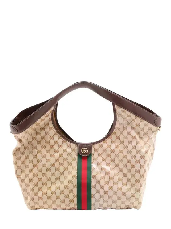Gucci Gg Crystal Web Giglio Tote Bag - Neutrals