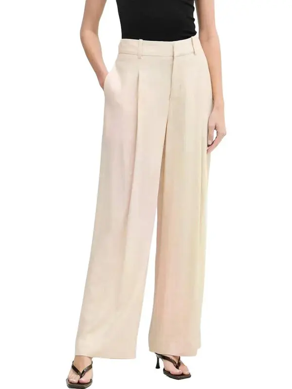 MOS MOSH Mmissa Coleen Pleated Wide-leg Trousers - Neutrals