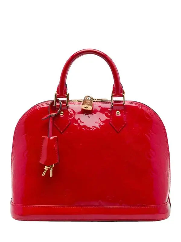 LOUIS VUITTON Monogram Vernis Alma Pm Handbag - Red