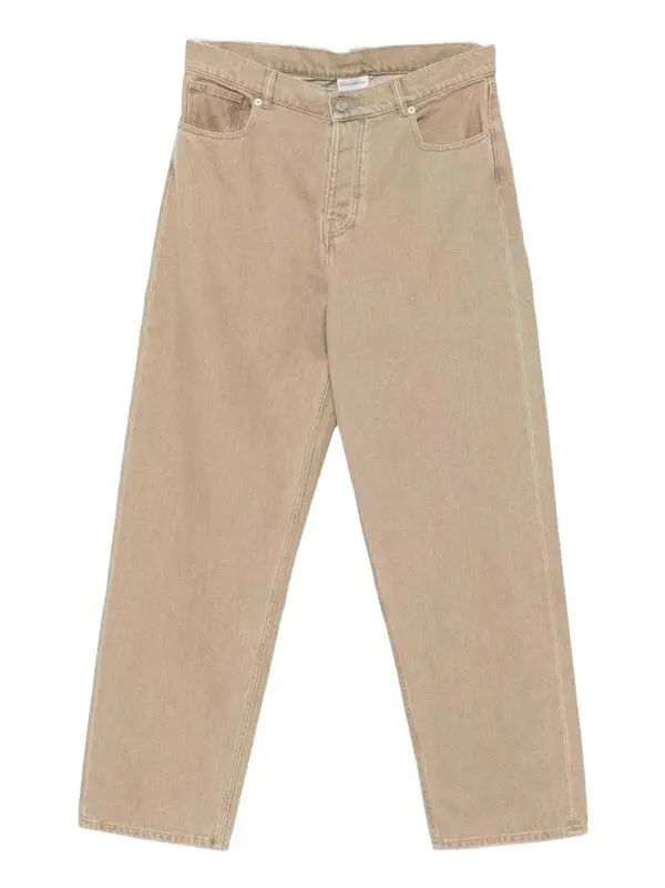 Drole De Monsieur Logo-patch Straight Leg Jeans - Green