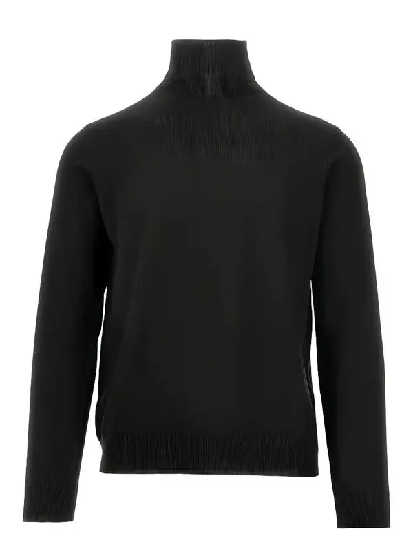 THE M.. Roll-neck Wool Knit - Black