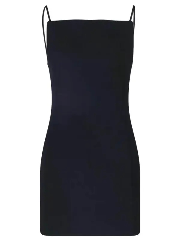 Givenchy Sliced Square-neck Spaghetti-strap Mini Dress - Black
