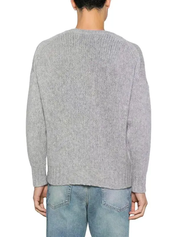 EMERSON RENALDI Mélange-effect V-neck Cardigan - Grey