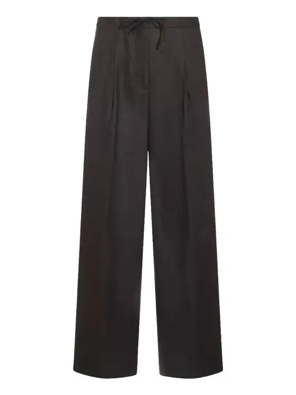 NINE:INTHE:MORNING Pleated Wide Leg Trousers - Brown