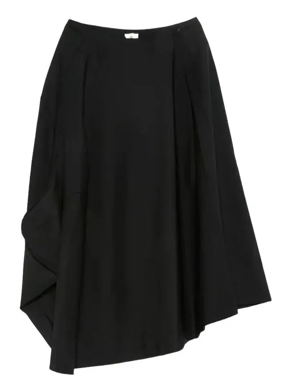 Comme Des Garçons Asymmetric Draped Wool Skirt - Black