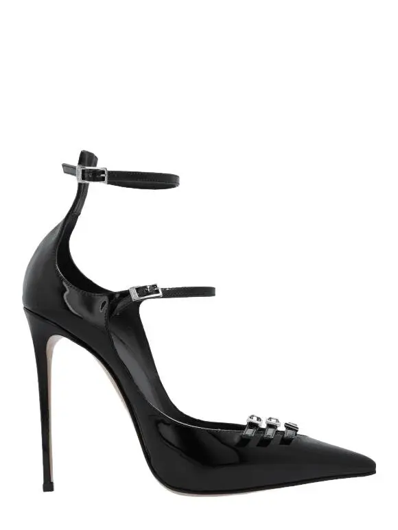 LE SILLA Morgana Pumps With Double Ankle Straps - Black