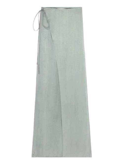 Blumarine High Waisted Wrap Detail Trousers - Gray