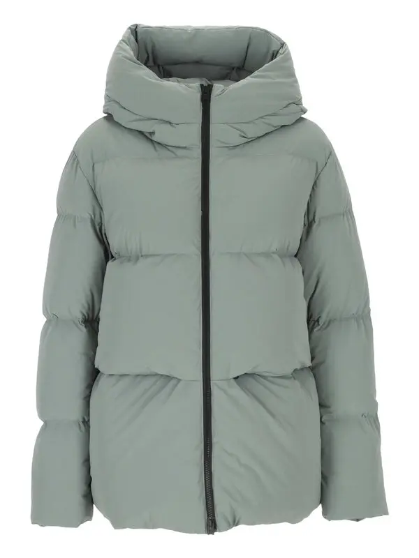 Woolrich Zip-up Hooded Down Jacket - Gray