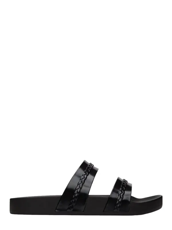ANCIENT GREEK SANDALS Meli Double-strap Slides - Black