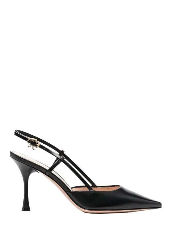 GIANVITO ROSSI Pointed Toe Slingback High Heels - Black