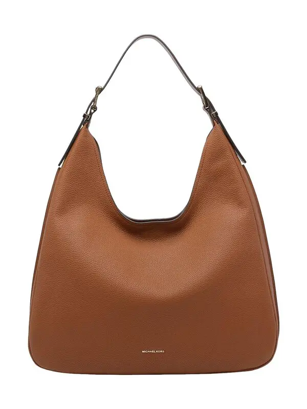 Michael Kors Nolita Large Pebbled Leather Shoulder Bag - Brown