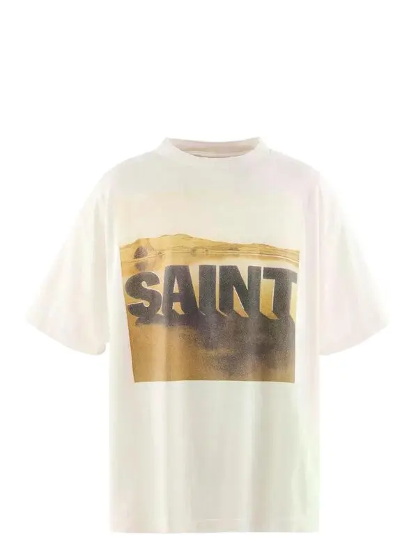 SAINT MXXXXXX X Kosuke Kawamura Graphic-print T-shirt - Neutrals