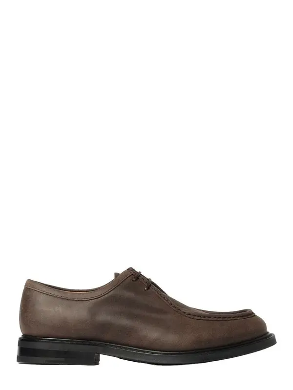 Church's Oiled Leather Derby Shoes With Raised Apron Toe - Dark