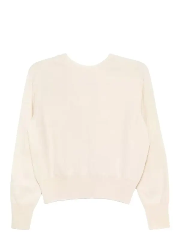 GRIFONI Button-up Crew-neck Cardigan - Neutrals