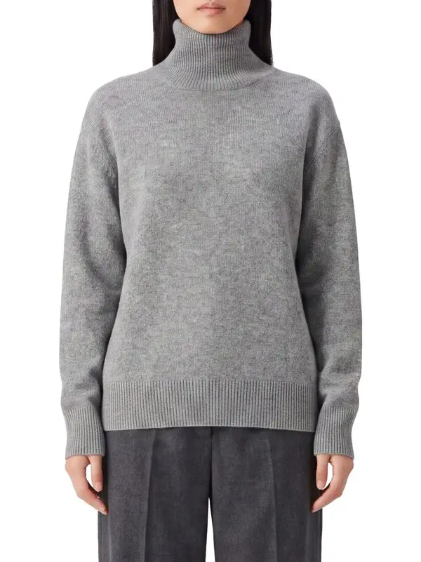 THE ROW High Neck Sweater - Grey