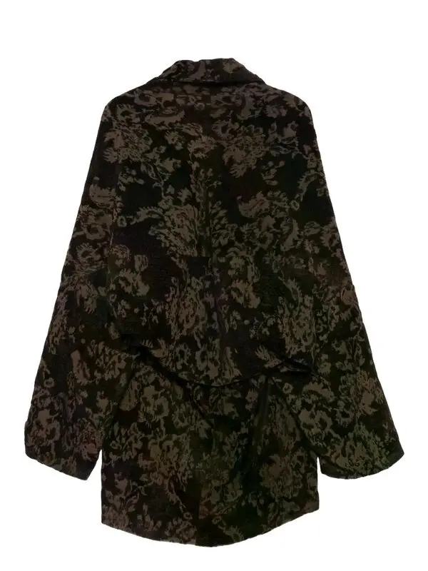 BARBARA BOLOGNA Floral Jacquard Coat - Brown