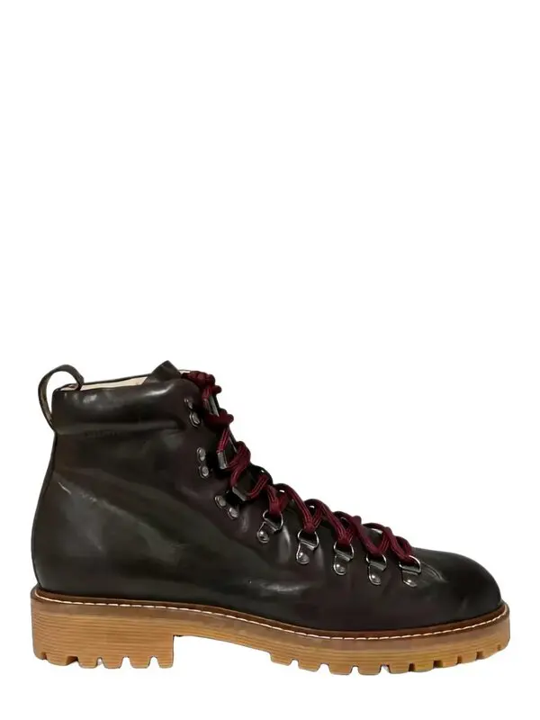 Eleventy Round-toe Ridged-sole Boots - Brown