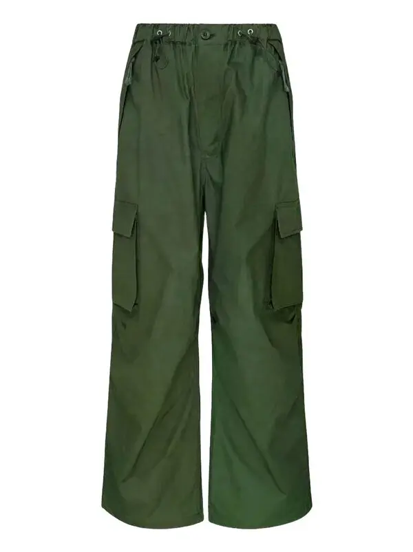 Comme Des Garçons Cargo Pants With Ripstop Texture - Green