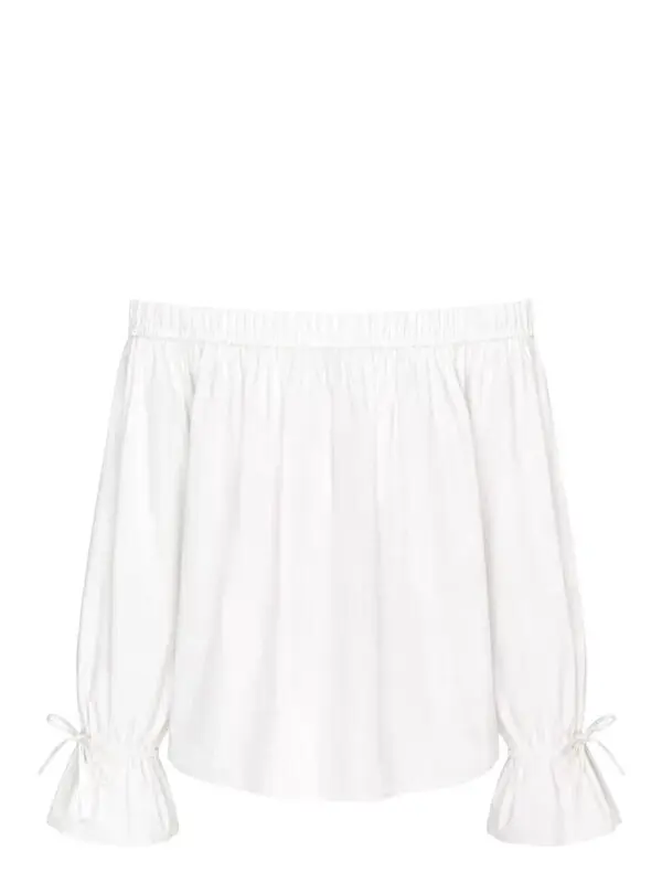 CLUB21 Vita Blouse Off-shoulder Ruffled Sleeve Blouse - White