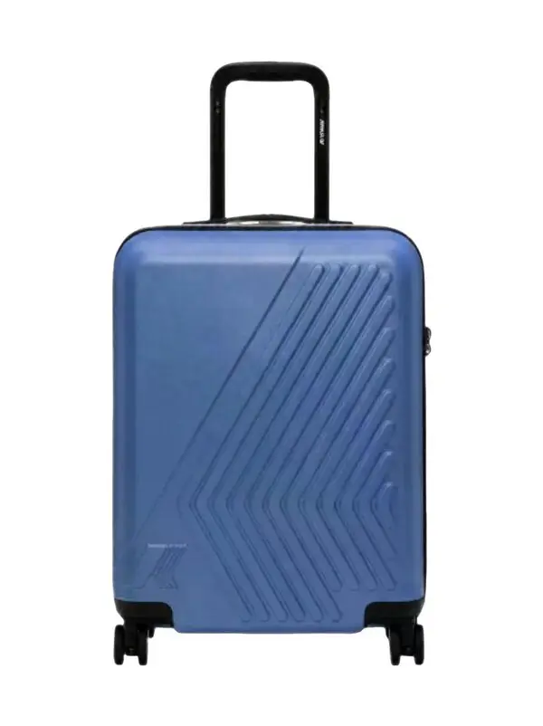 K-WAY Chevron Pattern Suitcase - Blue