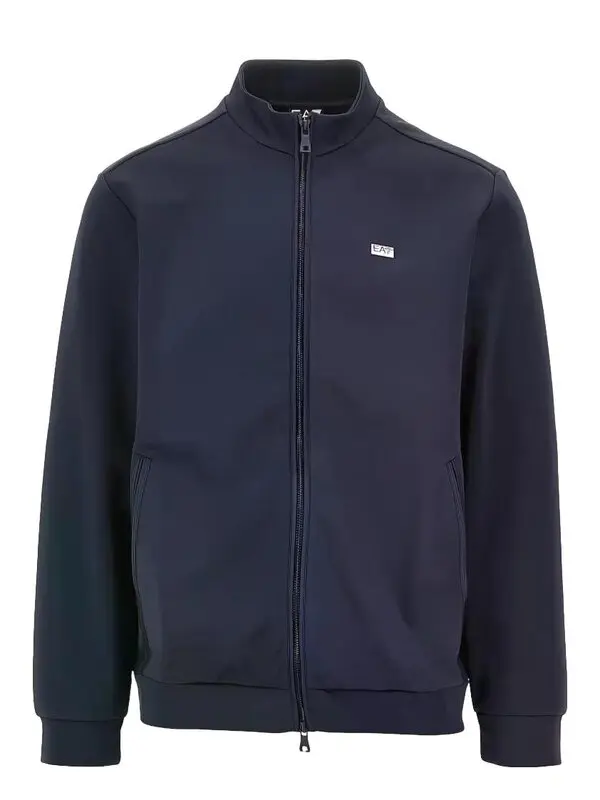 EA7 Logo Plaque Zip-up Jacket - Blue
