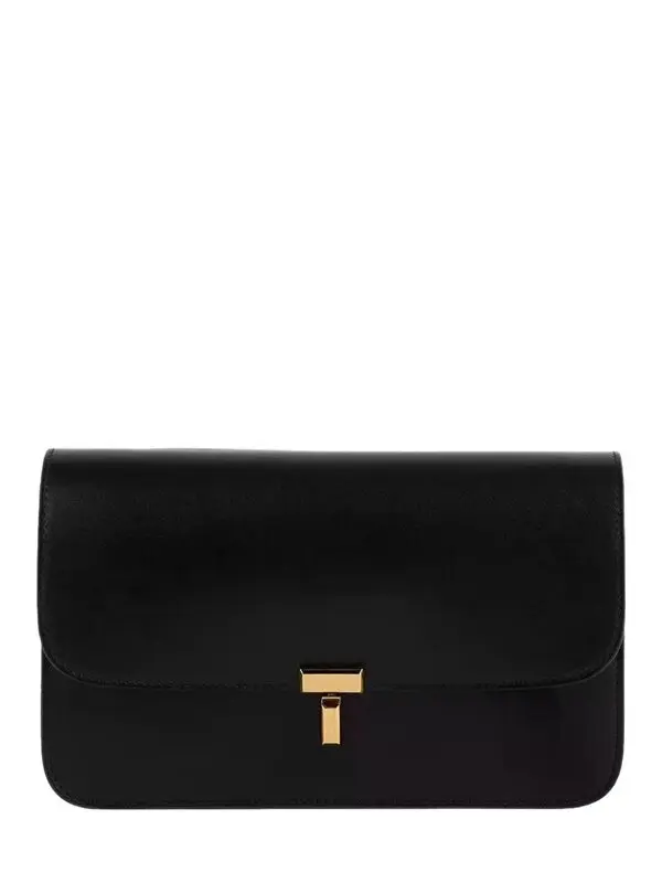 TOTEME T-lock Leather Crossbody - Black