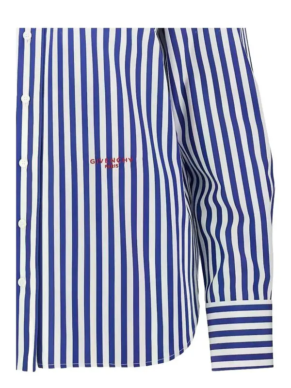 Givenchy Striped Logo Shirt - Blue
