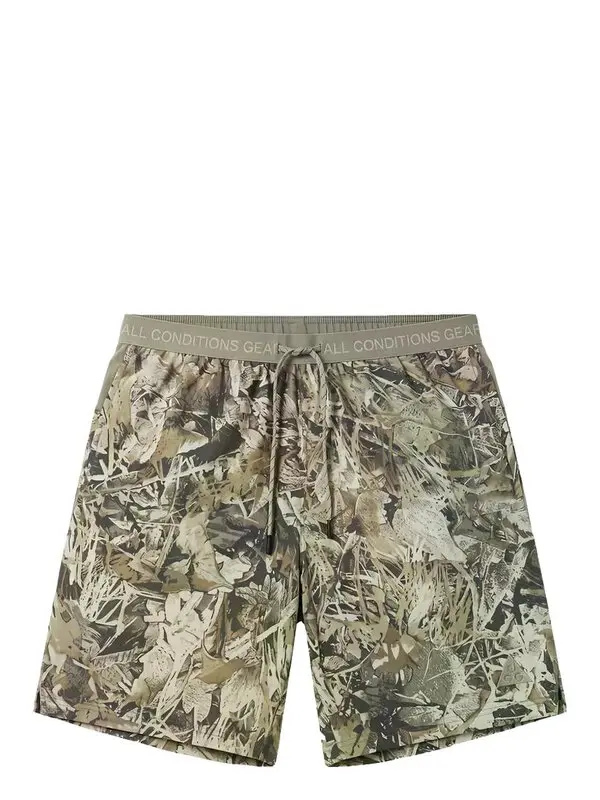 Nike Leaf-print Trail Shorts - Neutrals