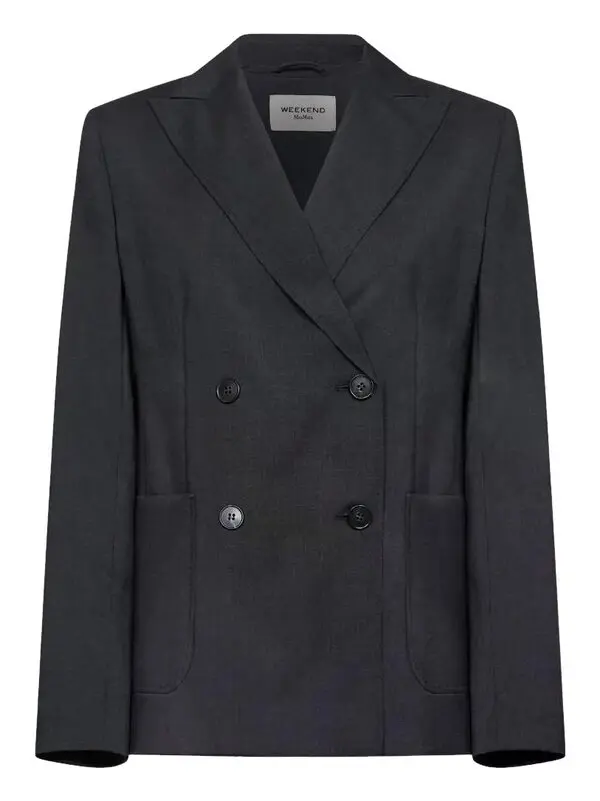 Max Mara Ornati Wool Blazer - Grey