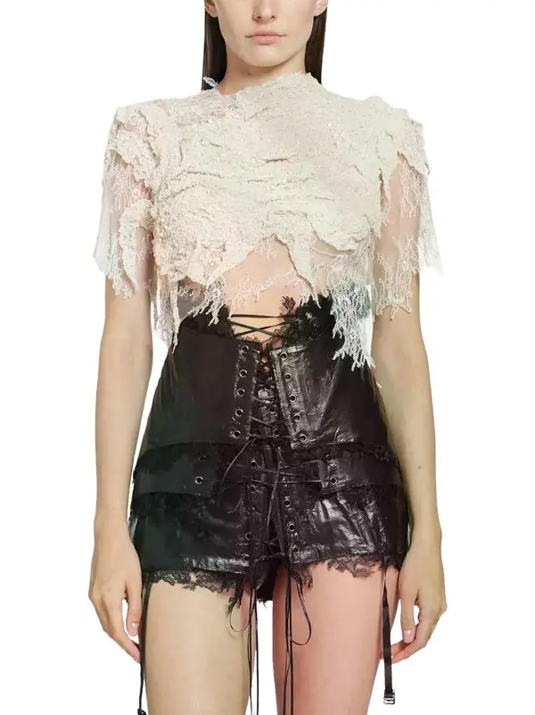 DREAMING ELI Lady-in-waiting Lace Top - Neutrals
