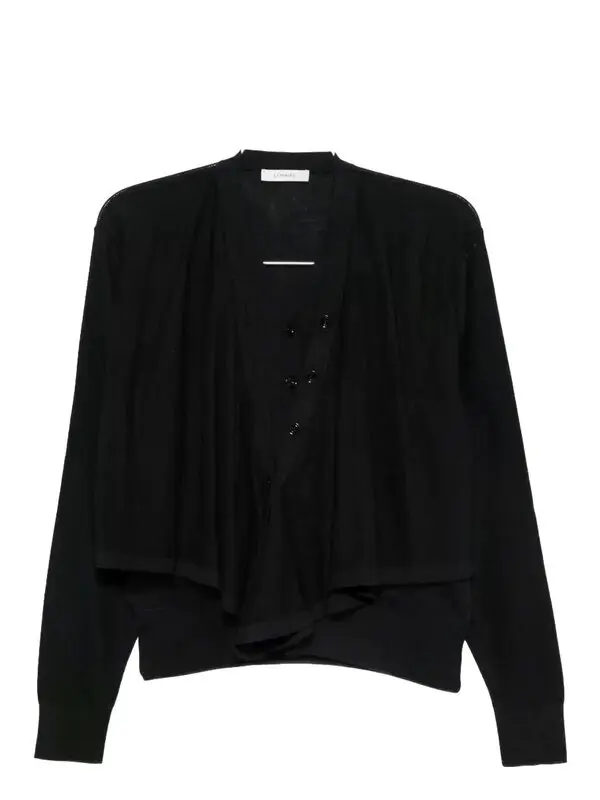 LEMAIRE Trompe-l'oeil Button-down Cardigan - Black