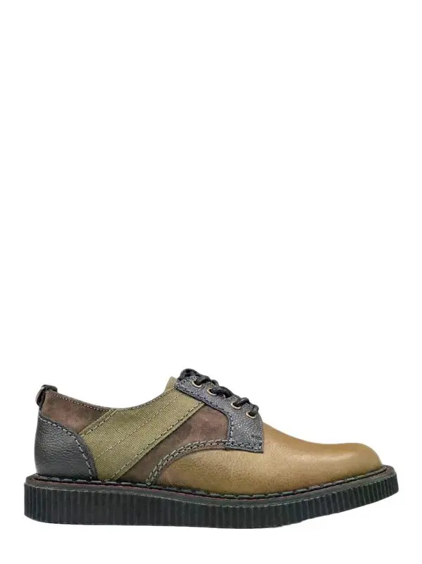 NICHOLAS DALEY George Cox Rebel Panelled Lace-up Derby Shoes - Brown