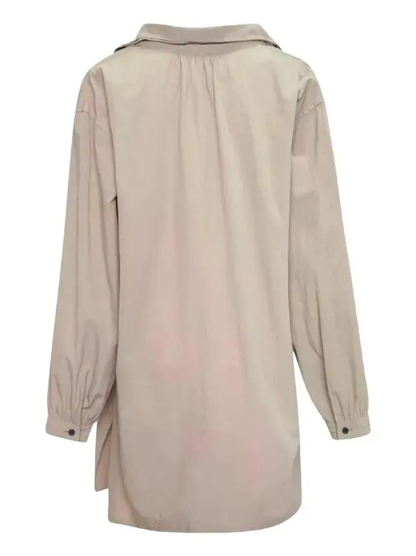 Y’s Drawstring-collar Oversized Shirt - Neutrals