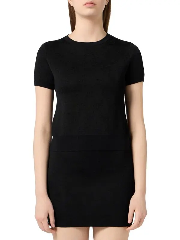 Philipp Plein Textured Monogram Knit Top - Black
